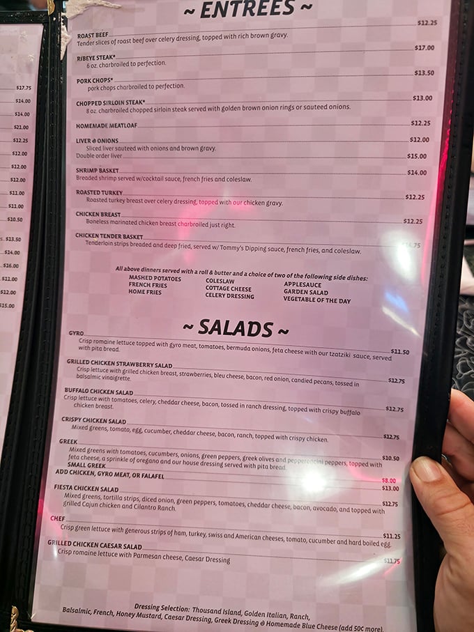 The menu reads like a greatest hits album of comfort food classics, from hearty breakfasts to blue-plate specials that grandmother would approve.