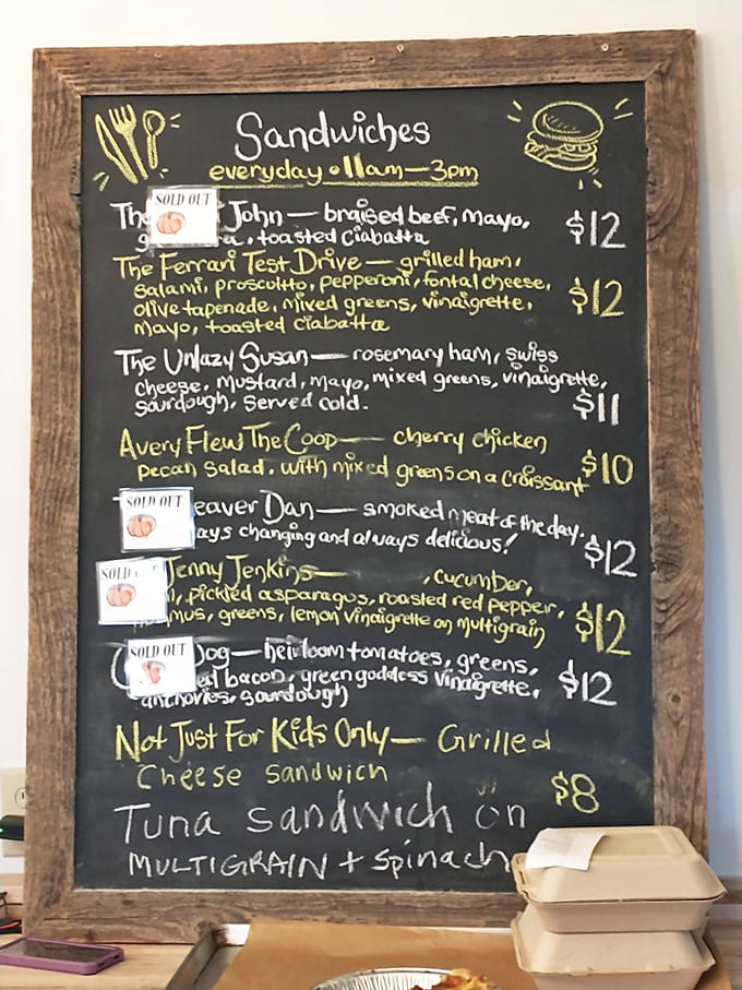 That chalkboard menu is basically a choose-your-own-adventure book where every choice leads to deliciousness and zero regrets.