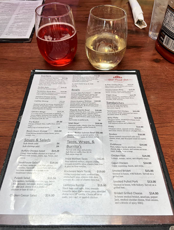 The menu reads like a love letter to comfort food, with enough variety to satisfy everyone from burger enthusiasts to health-conscious diners.