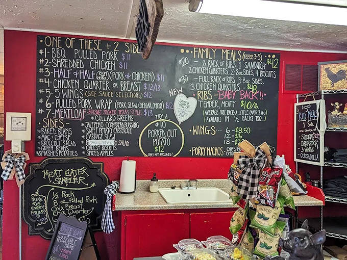 The chalkboard menu at Uncle Beth's is a carnivore's dream come true, with options that'll have you planning your next visit before you've finished your first meal.