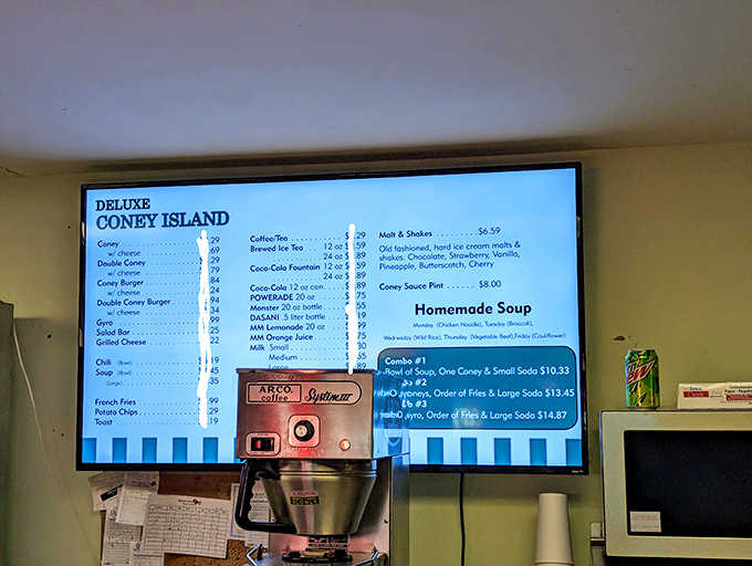 The menu board showcases classics without pretension, a refreshing sight in today's world of overcomplicated food trends and Instagram-bait creations.