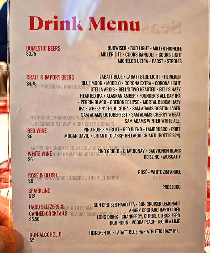 The drink menu offers everything from nostalgic Stroh's to craft IPAs &ndash; because great pizza deserves worthy liquid companions.