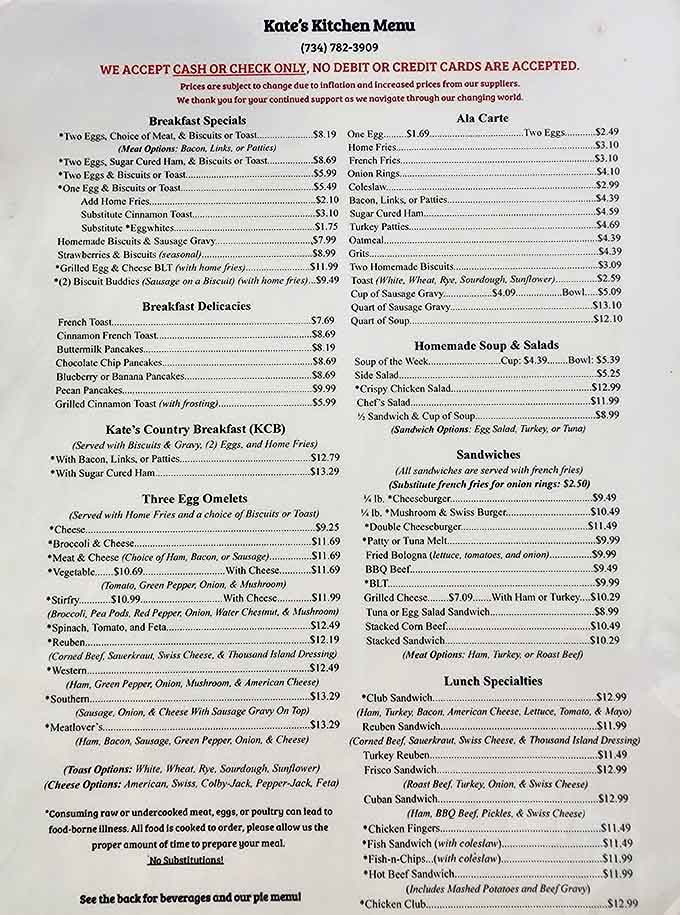 The menu reads like a greatest hits album of American comfort classics &ndash; cash or check only, folks!