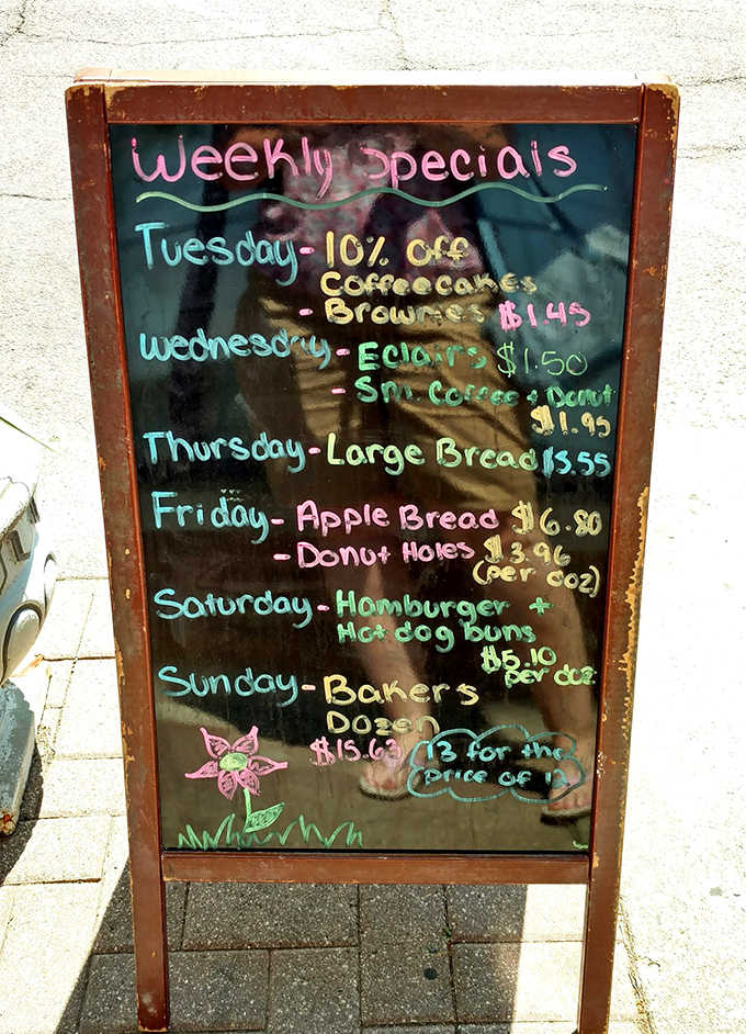 The weekly specials board isn't just a menu&mdash;it's a community calendar marking time through discounted eclairs and coffee cake Tuesdays.