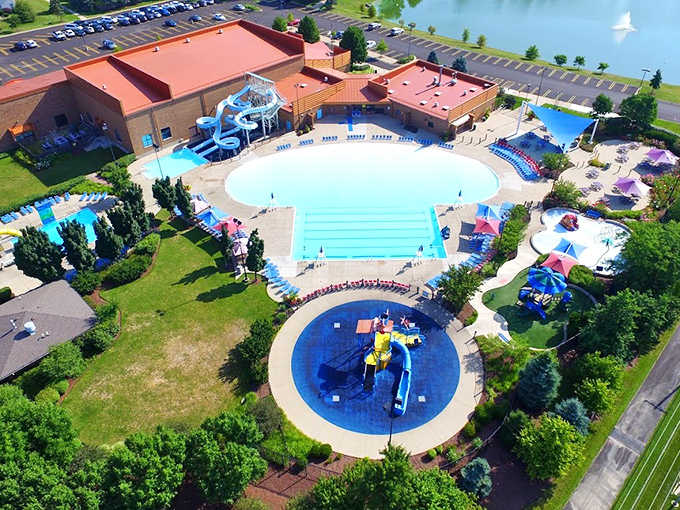 Bird's eye bliss: From above, Coral Cove reveals its thoughtful design &ndash; a perfect blend of thrilling attractions and relaxing retreats.