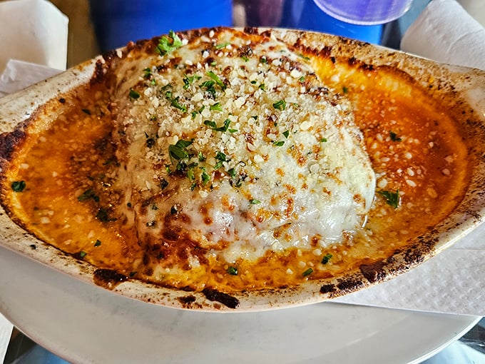 This isn't just lasagna &ndash; it's a bubbling masterpiece of layers that's been catching diners' eyes (and hearts) since it emerged from the oven.