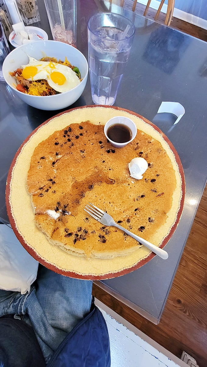 This isn't just a pancake &ndash; it's a golden disc of breakfast perfection that requires its own area code.