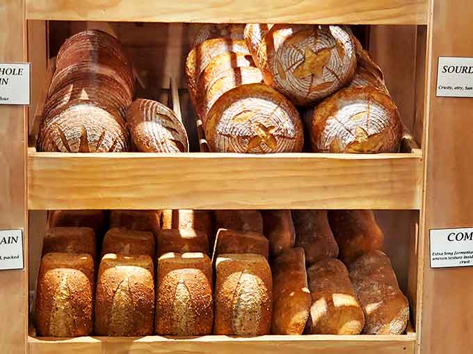 Bread Display: These aren't just loaves, they're crusty sculptures &ndash; the kind of sourdough that makes you reconsider your relationship with carbohydrates.
