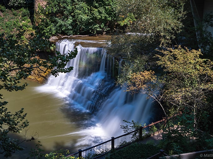 Water tumbles dramatically over ancient rock formations, creating nature's version of a spa soundtrack that no meditation app can match.