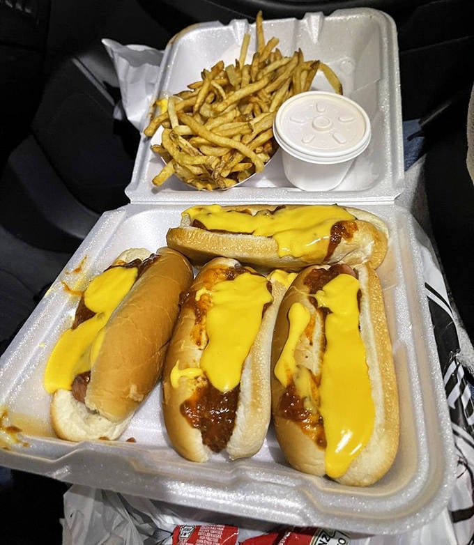 These chili cheese dogs aren't just topped &ndash; they're transformed into a messy masterpiece of melted cheese cascading over savory chili. Fork recommended, napkins mandatory!