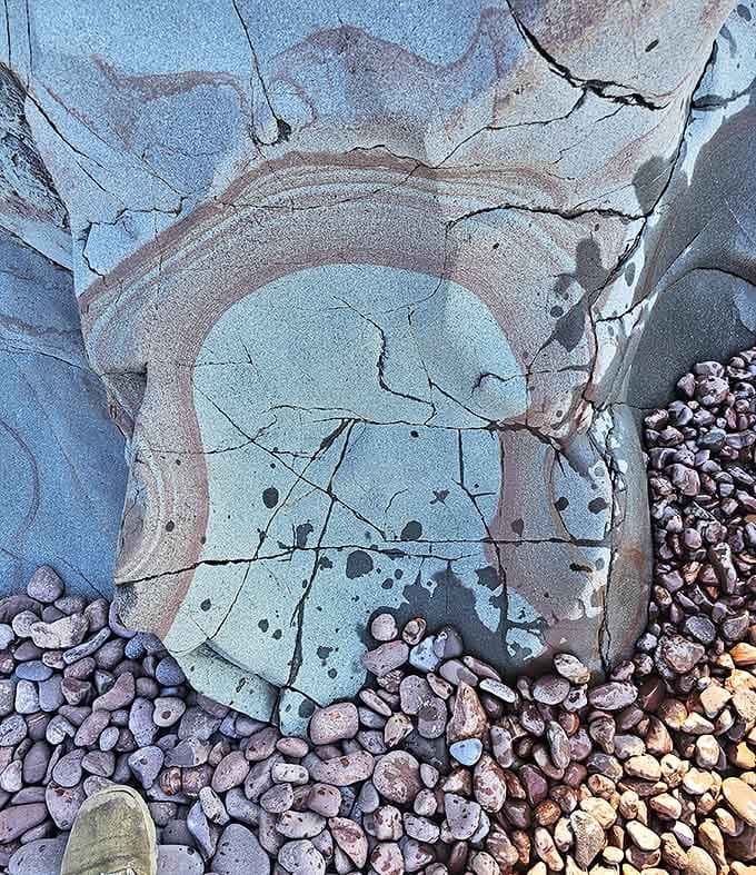Cool Rock: Ancient geology tells its story through swirling patterns and layers &ndash; like Mother Nature's version of marble cake, only a billion years in the making.