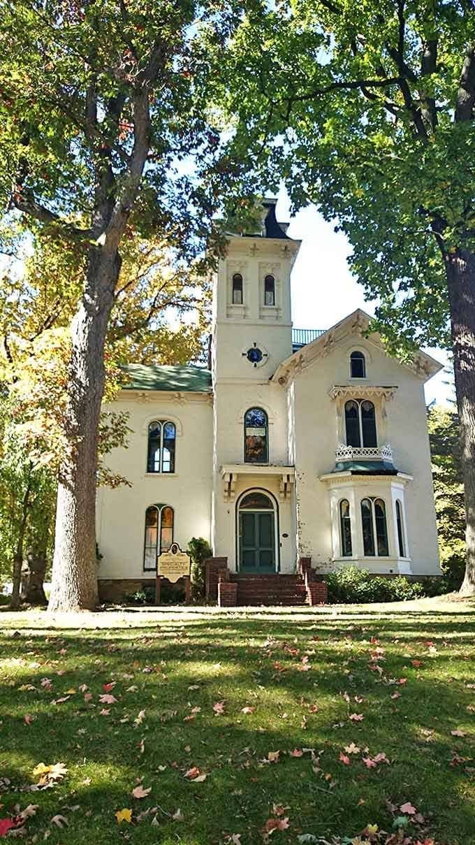 This stately historic home with its elegant porch and detailed woodwork whispers tales of Michigan's prosperous past to anyone who stops to listen.