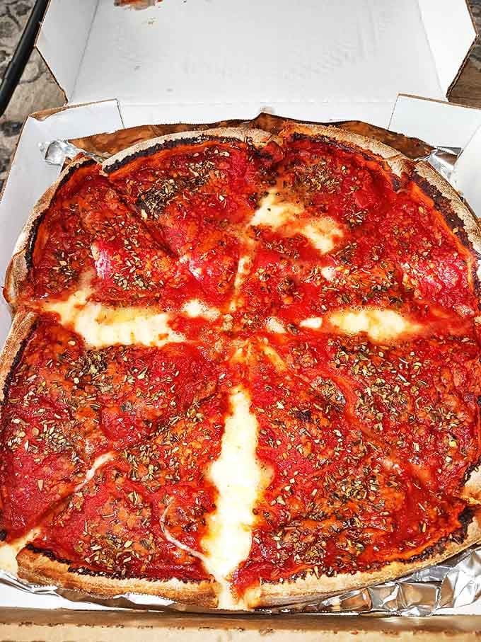 This deep dish beauty isn't playing around &ndash; robust sauce, perfectly melted cheese, and a crust that's both substantial and light.