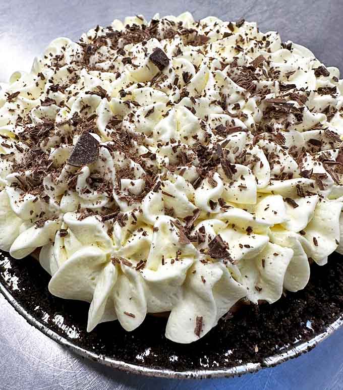 This French silk pie isn't just dessert&mdash;it's a chocolate meditation, crowned with clouds of whipped cream and chocolate shavings.