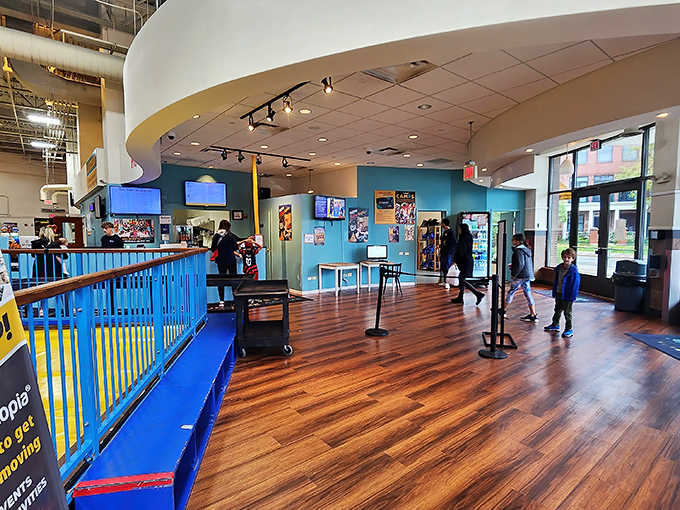 The reception area serves as mission control for fun, where adventures begin and parents silently thank the genius who invented indoor play spaces.
