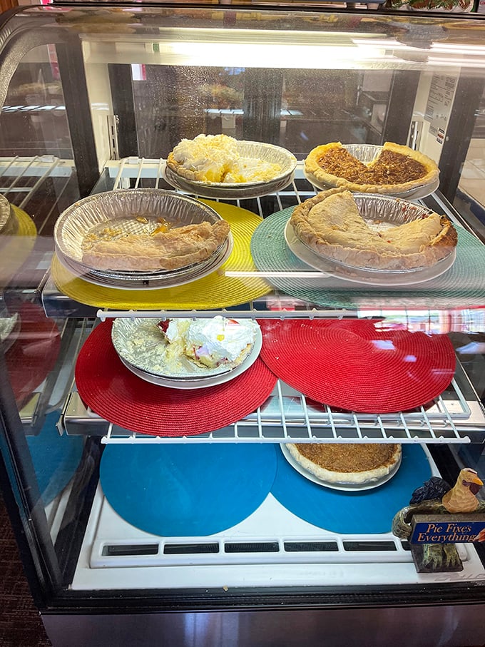 Pies that would make your grandmother jealous line the display case, each one more tempting than the last.