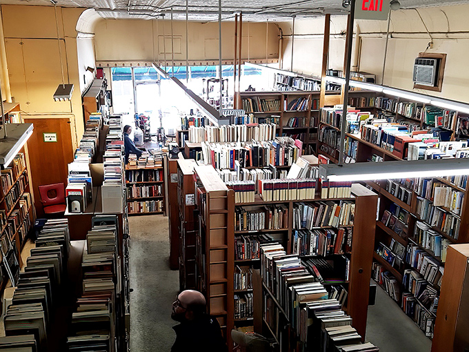 Floor-to-ceiling shelves create a labyrinth of literary treasures where getting lost isn't just possible &ndash; it's practically mandatory.