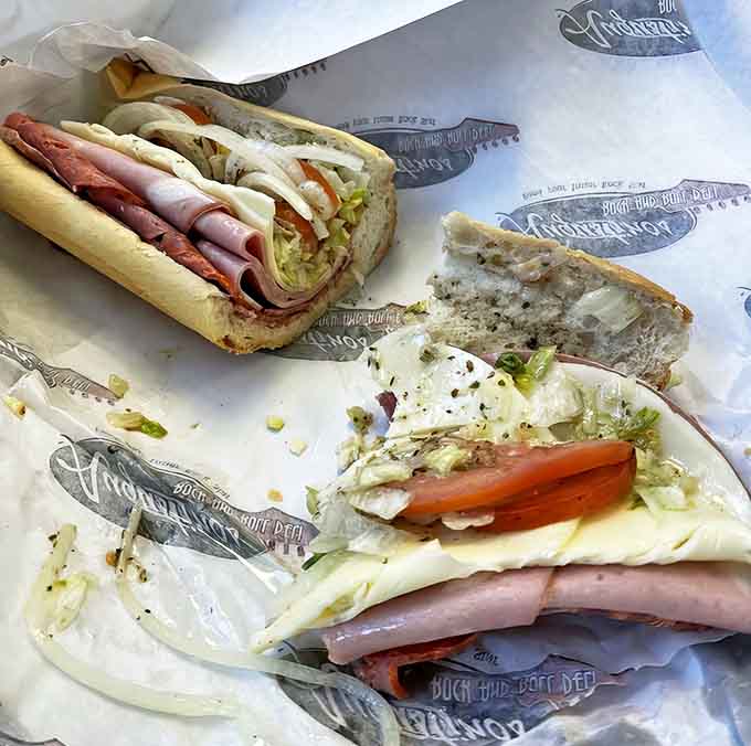 The Italian Sub arrives like a rock star, loaded with meats and cheese that would make Frank Sinatra weep with joy.