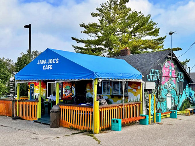 Java Joe's Cafe serves coffee and vibes in equal measure, with enough color to wake you up before the caffeine kicks in.