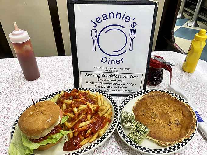 The ultimate "I can't decide" solution &ndash; a burger for your savory side and a pancake that's basically dessert masquerading as breakfast.