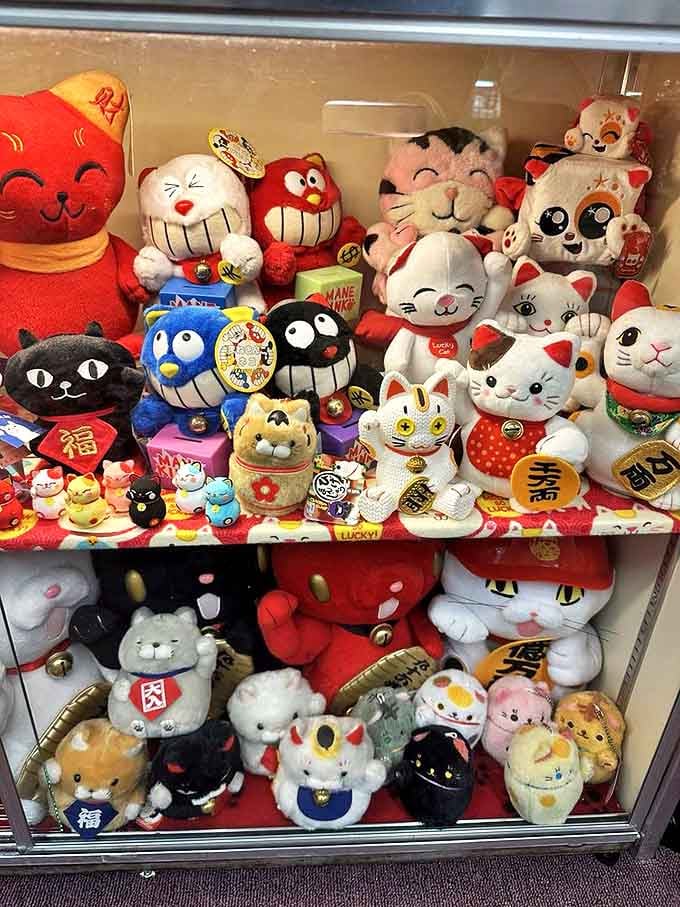 Soft and squeezable good fortune! These plush Maneki-neko prove that luck can be cuddly too.