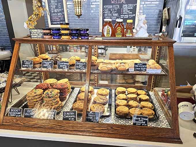 Cookie monsters beware &ndash; this display case is dangerous territory. The French toast muffins alone have caused several cases of spontaneous happiness.