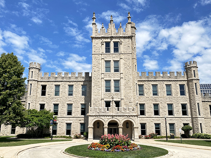 NIU Art Museum's striking stone exterior houses treasures both contemporary and classic, a cultural oasis where creativity flourishes in unexpected corners.