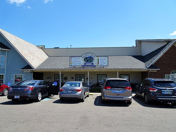 Where buggies meet bumpers, tradition parks alongside modernity in the most charming parking lot you'll ever see in Ohio.
