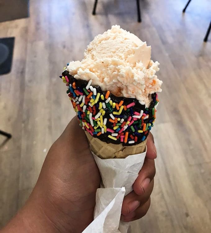 This isn't just ice cream in a waffle cone &ndash; it's a hand-held celebration with sprinkles standing in for confetti.