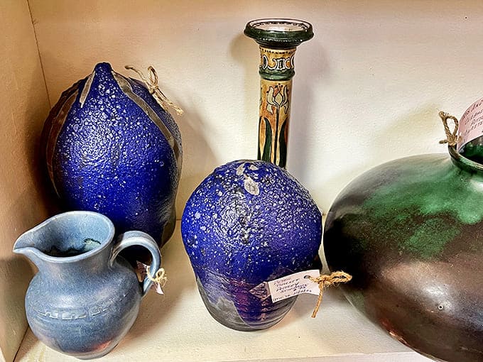Pottery: These stunning cobalt vessels aren't just pottery &ndash; they're liquid history captured in glass, their deep blue hues reminiscent of midnight skies.