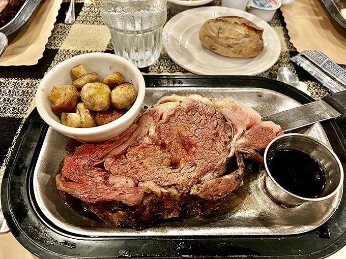 This isn't just prime rib &ndash; it's a masterclass in meat preparation, with a perfect pink center that practically melts on contact.