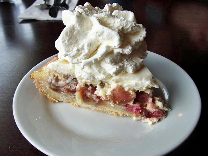 Meet the star of the show: Joseph's classic Rhubarb Pie, where perfectly balanced tartness meets sweetness in a marriage that would make even rhubarb skeptics swoon.