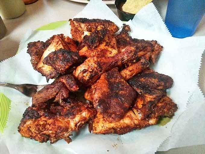 Behold the barbecue chicken that's earned legendary status across the Midwest, charred to perfection and impossibly juicy.