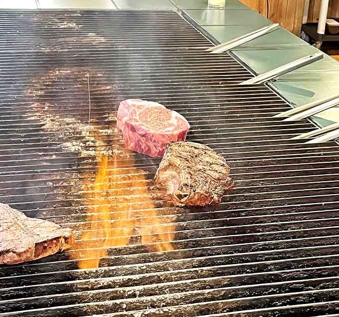 The beating heart of Foggy's experience &ndash; this massive charcoal grill transforms ordinary mortals into steak-searing demigods.