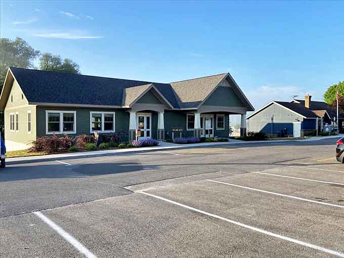 The Village Hall stands as a testament to small-town charm, its architecture whispering stories of community gatherings past.