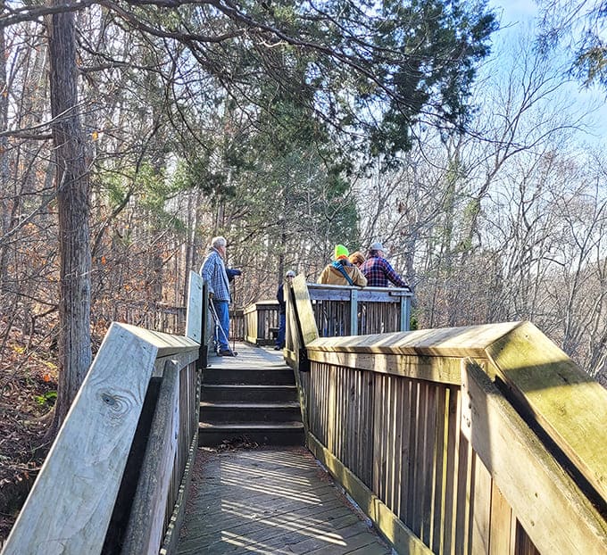Watching fellow hikers navigate the trail reminds you that the best adventures are the ones we share, even with strangers who become temporary companions.
