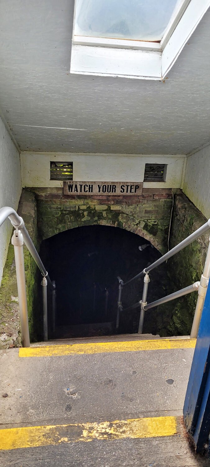 "Watch your step" indeed &ndash; this humble entrance belies the extraordinary underground world waiting at the bottom of these moss-tinged stairs.