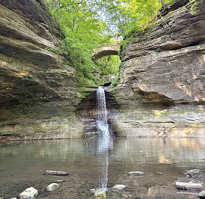 Liquid poetry in motion: This smaller waterfall demonstrates nature's artistic touch, sculpting stone with persistent gentleness.