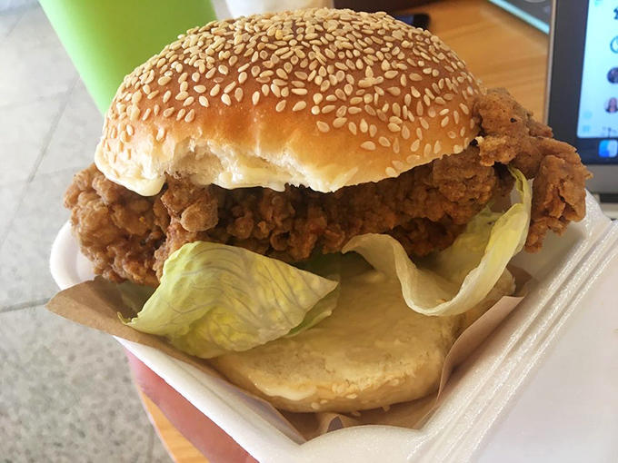 This isn't just any chicken sandwich &ndash; it's a masterpiece of crunch, spice, and tenderness that makes other sandwiches question their life choices.