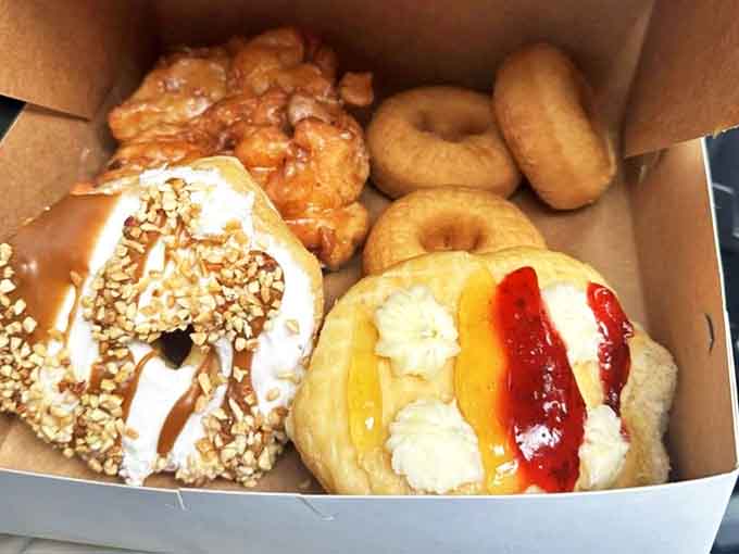 A box of happiness in edible form &ndash; these aren't just donuts, they're little rings of joy waiting to make your day infinitely better.