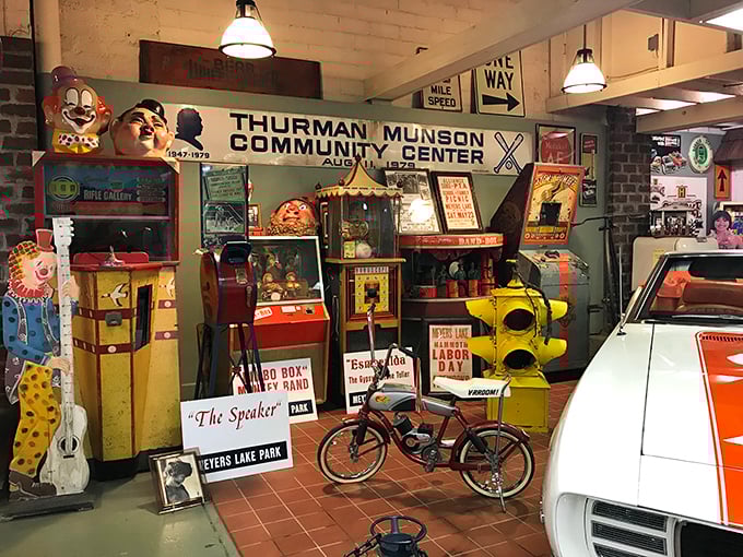Vintage arcade games and carnival curiosities stand ready to transport visitors to an era when entertainment didn't require charging cables or software updates.