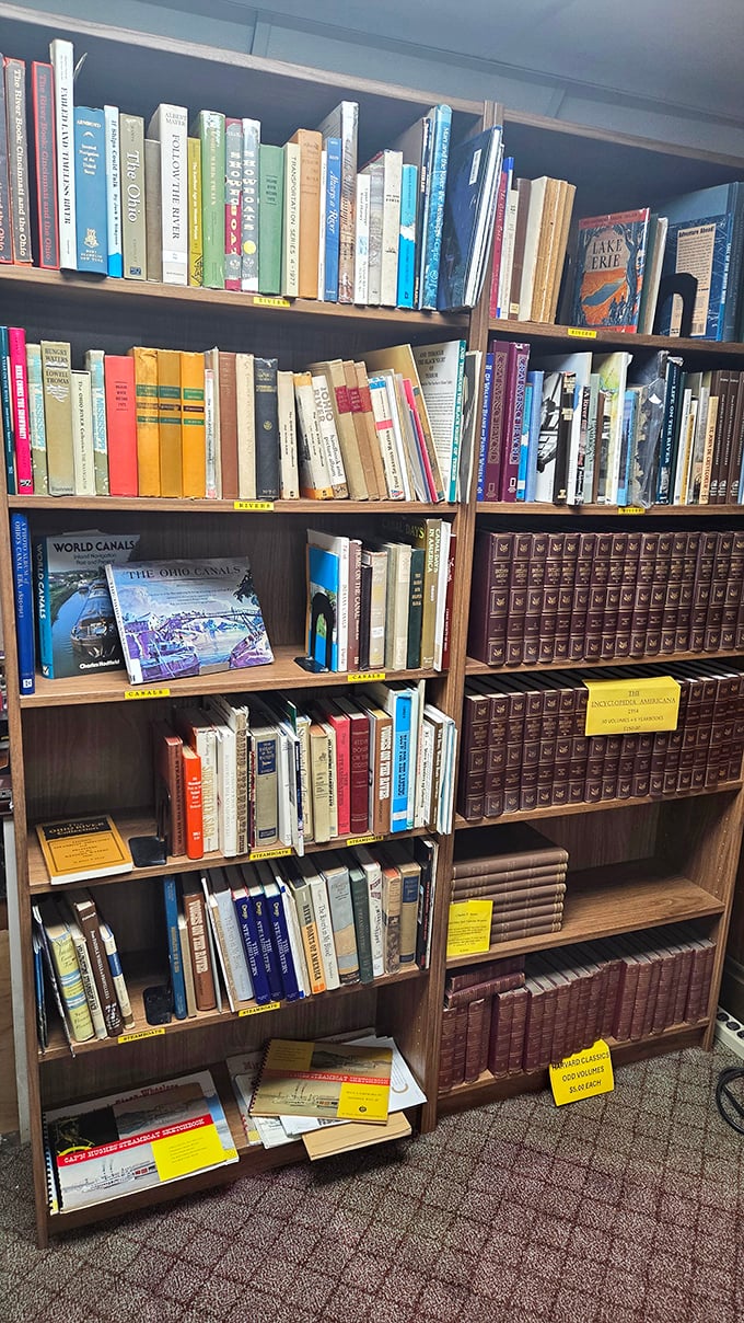 Specialized sections reveal themselves floor by floor, with carefully labeled shelves guiding explorers through literary landscapes both familiar and exotic.