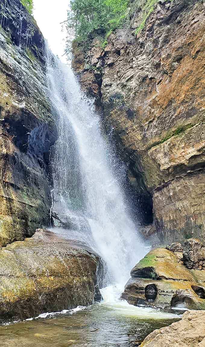 Up close and personal with the falls, where the mist hits your face and reminds you that nature's special effects budget is unlimited.