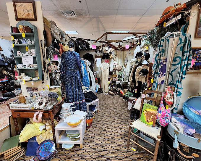 The vintage clothing section offers a chance to dress like you actually care about style, with pieces that prove fashion really does come full circle eventually.