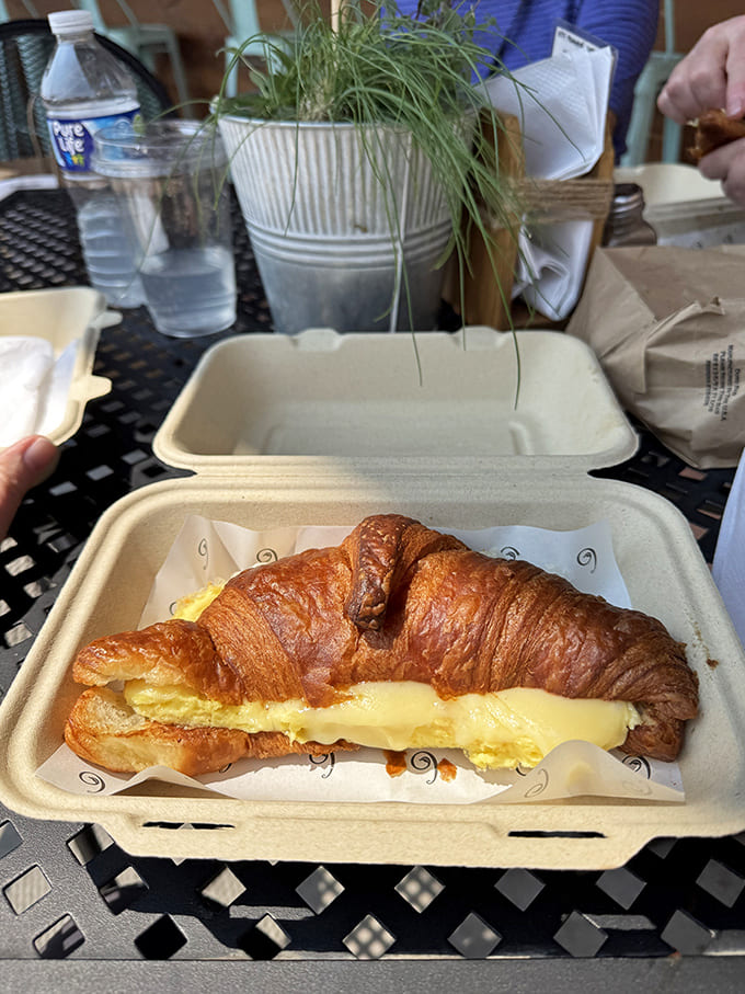 Behold the croissant that launched a thousand return trips, golden and flaky enough to make angels weep with envy.