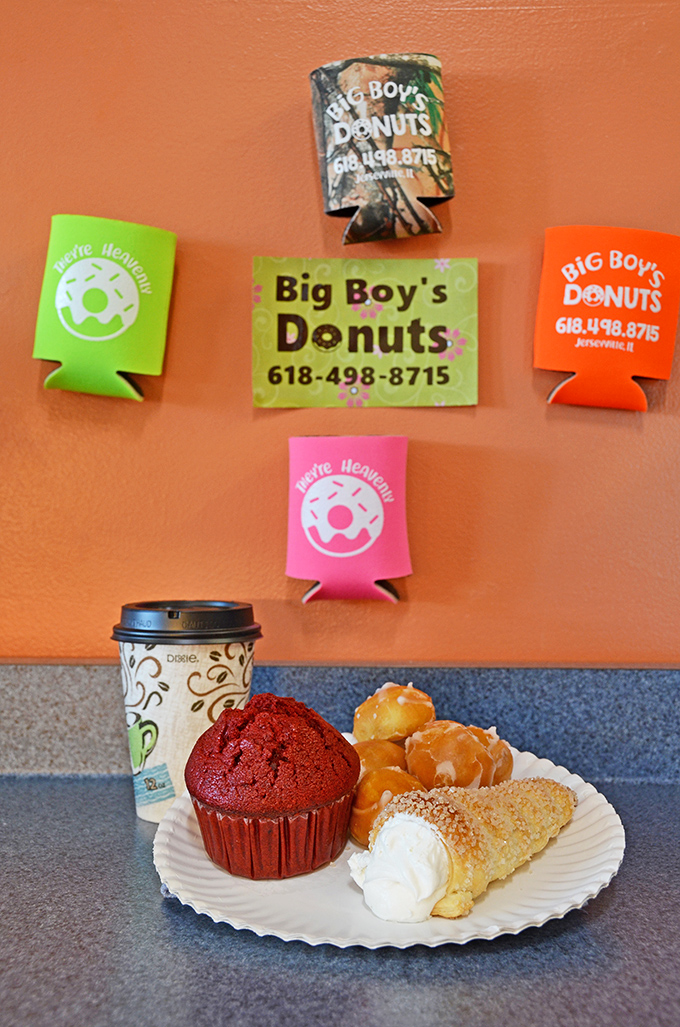 A red velvet muffin, glazed donut holes, and cream-filled pastry – the breakfast of champions who've given up on counting calories.