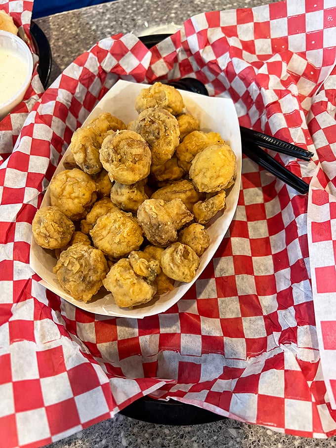 These golden-fried mushrooms aren't just appetizers&mdash;they're little umami bombs wrapped in crispy jackets, begging for a dunk in cool ranch dressing.
