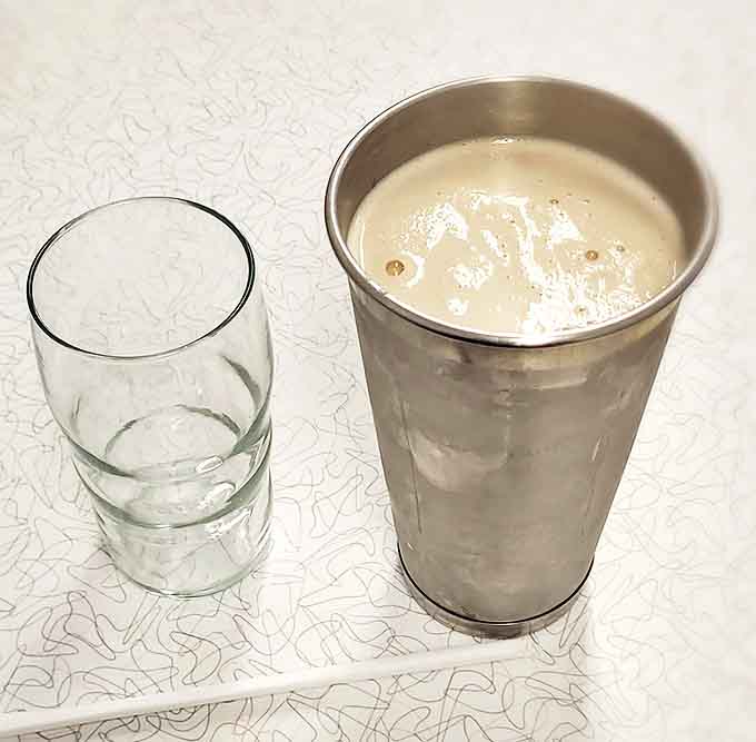 The metal mixing cup delivers extra shake goodness &ndash; like getting a bonus round in your favorite game, but it's ice cream.