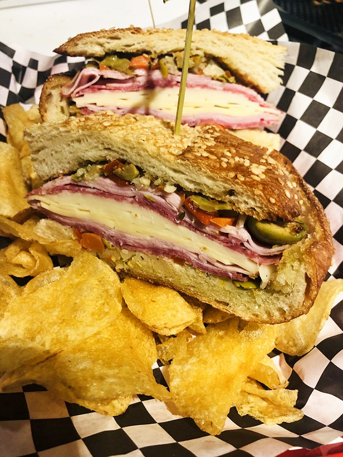 This isn't your cafeteria muffuletta &ndash; layers of premium meats and cheeses create a sandwich that deserves its own high score table.