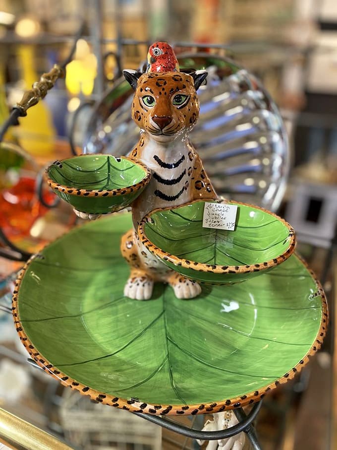 This cheeky tiger serving dish perfectly captures the shop's playful spirit &ndash; practical, whimsical, and impossible to find anywhere else.